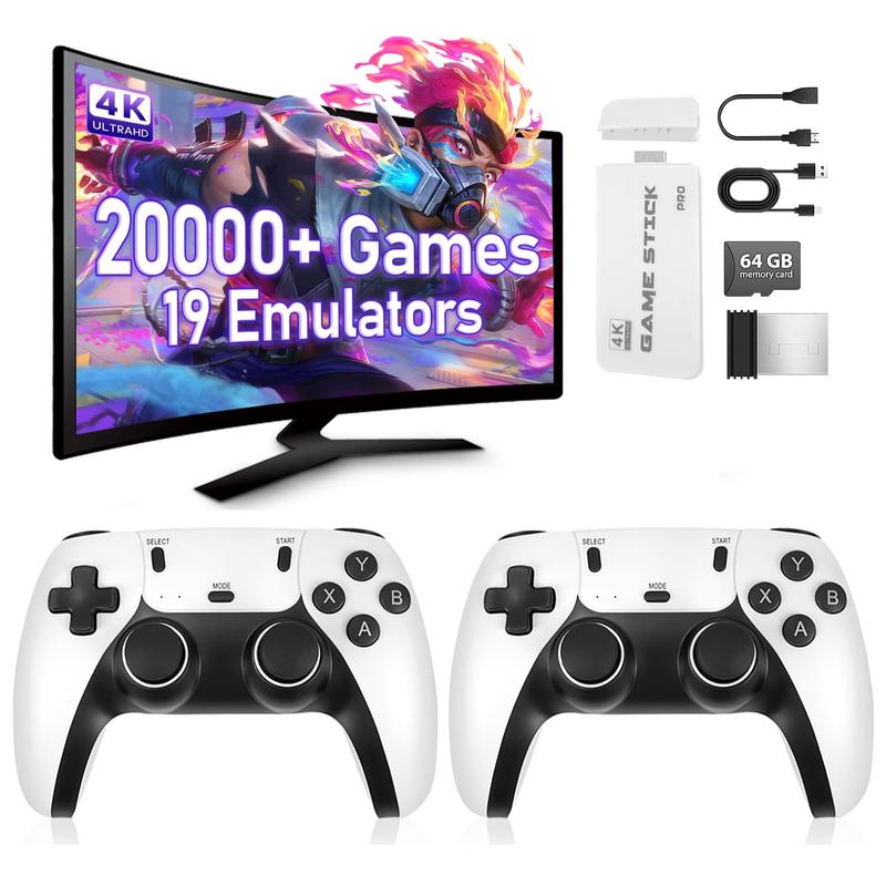 Retro Game Console with Over 20,000 Games, 4K HDMI Output Wireless ...