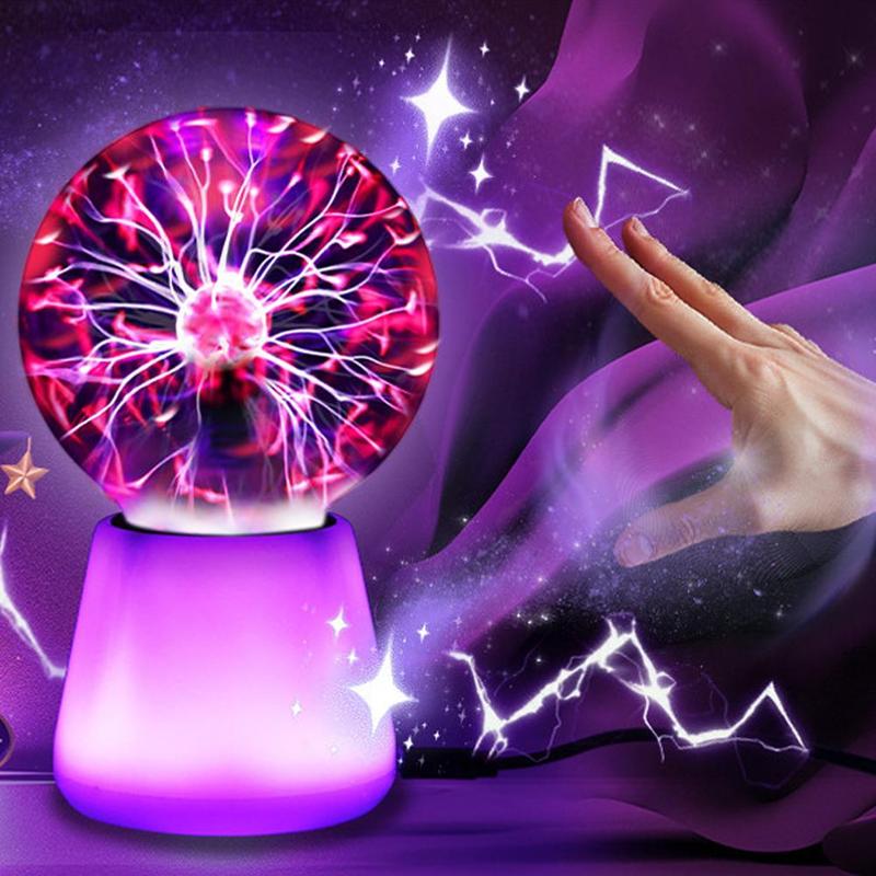 Plasma Ball Science Toy For Kids Touch Sensitive Plasma Globe ...