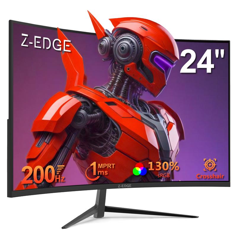 Z-EDGE 200Hz Curved Gaming Monitor, 24inch Monitor, FHD 1080P Gaming ...
