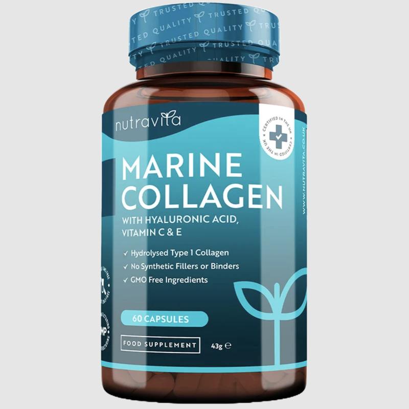 Nutravita Super High Strength Marine Collagen Capsules with Hydrolysed ...