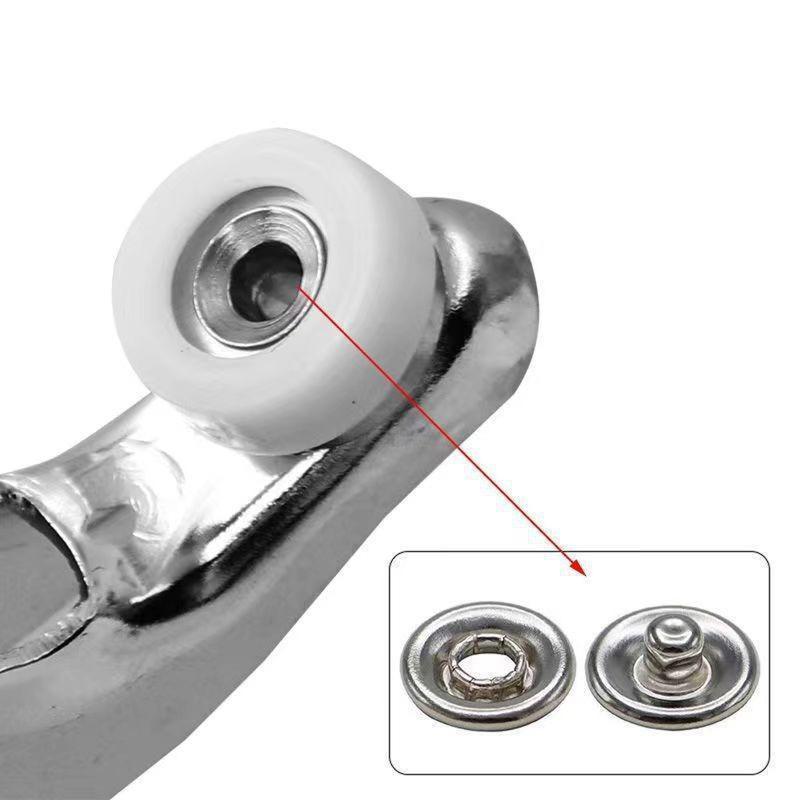 Includes 100 pcs invisible color metal closures & 1 pcs manual press ...