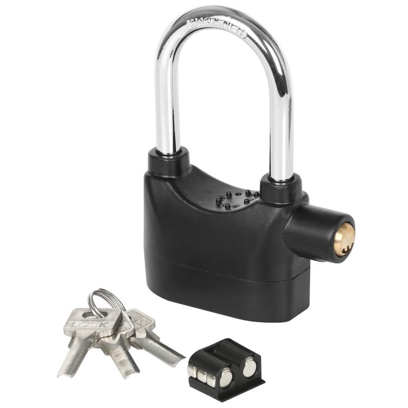 Alarmed Padlock, 110DB Padlock Heavy Duty Outdoor Stainless Steel ...