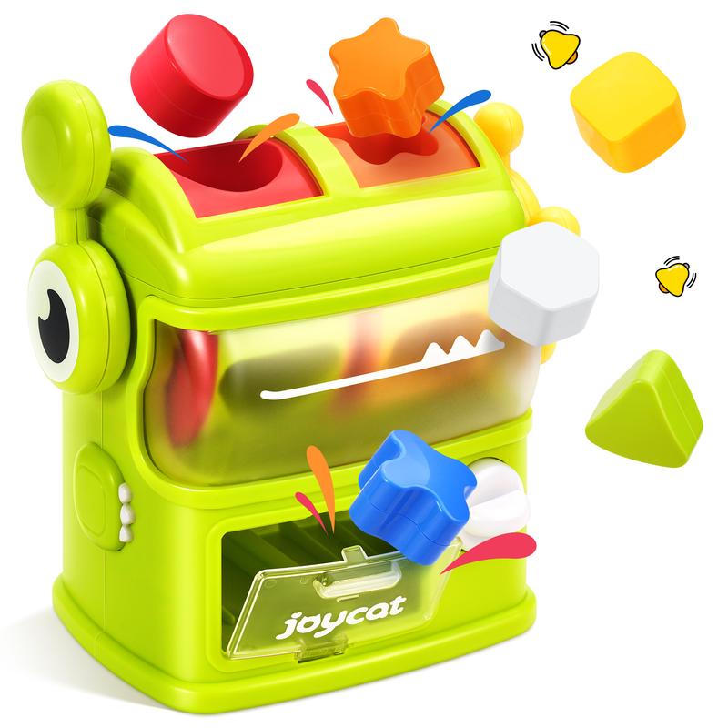 JoyCat Shape Sorter for Kids, with 6 Rattle Shape Blocks and 2 Levers ...