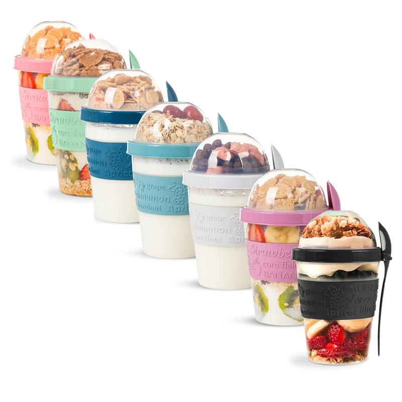 Reusable Yogurt Cups with Lid 600ml 100% BPA Free Breakfast On - TikTok ...