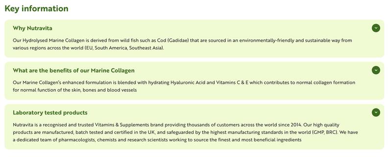 Nutravita Super High Strength Marine Collagen Capsules with Hydrolysed ...