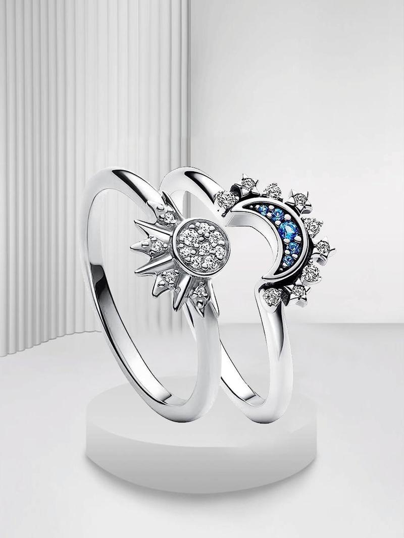 Sun Moon Bracelet Set Stackable Bracelet for Women Men Sparkling Gold ...