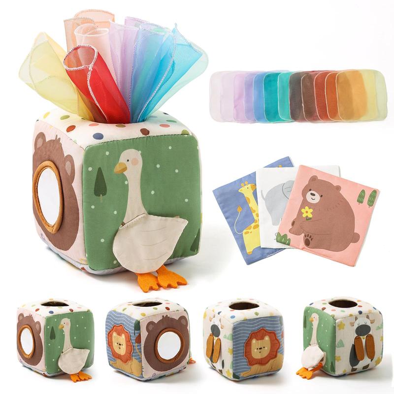 Animal Themed Tissue Box Toy, Colorful Tissue Pulling Toy, Educational ...