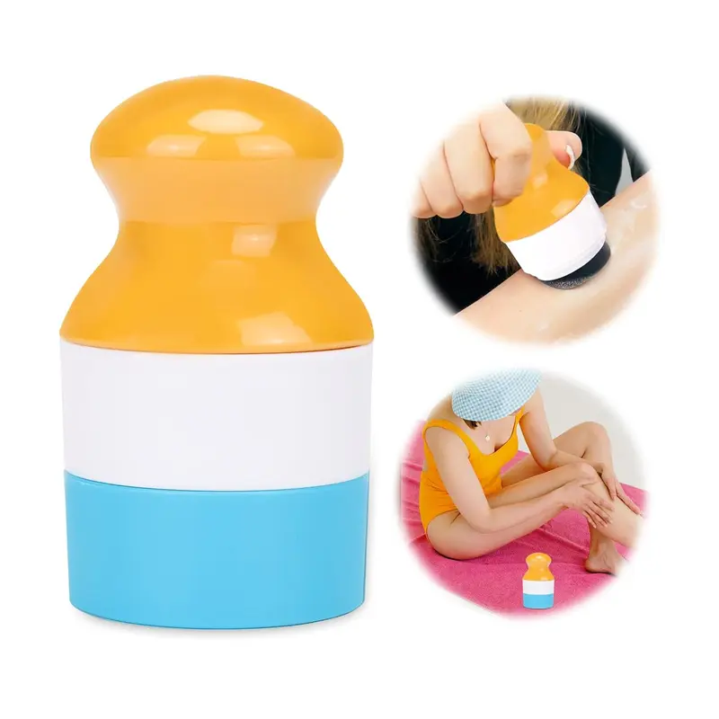 Portable Sunscreen Applicator, Refillable Sunscreen Sponge Roller ...