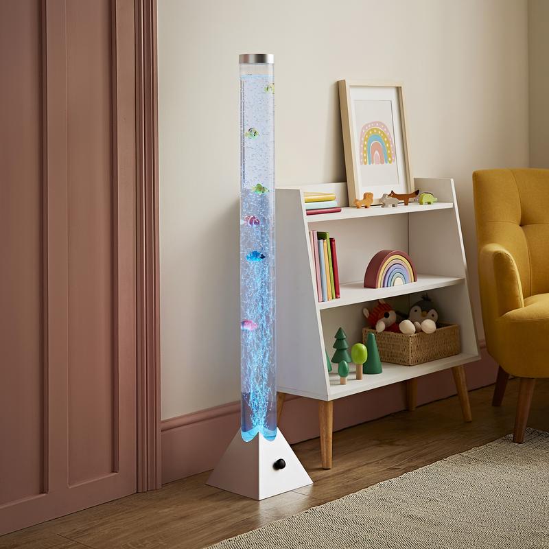 Colour Changing LED Novelty Bubble Tower Lamp with 6 Multi-Coloured ...
