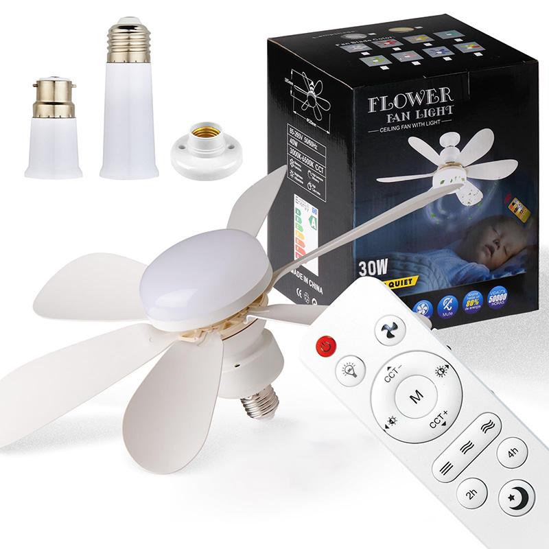 Send a B22 To E27 converter Ceiling Fan Light with Remote Control ...