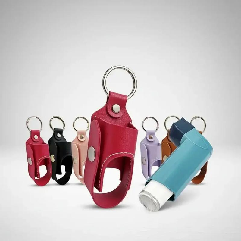 Faux Leather Inhaler Storage Bag, Portable Keychain, Car Keychain ...