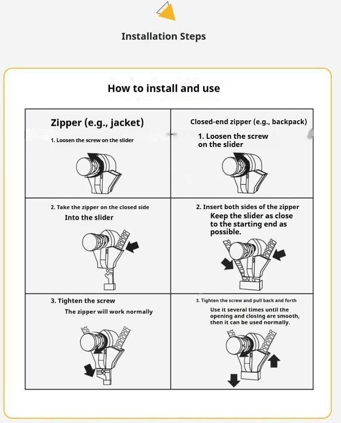 （10pcs，20pcs）Universal zipper repair kit for home use – Removable ...